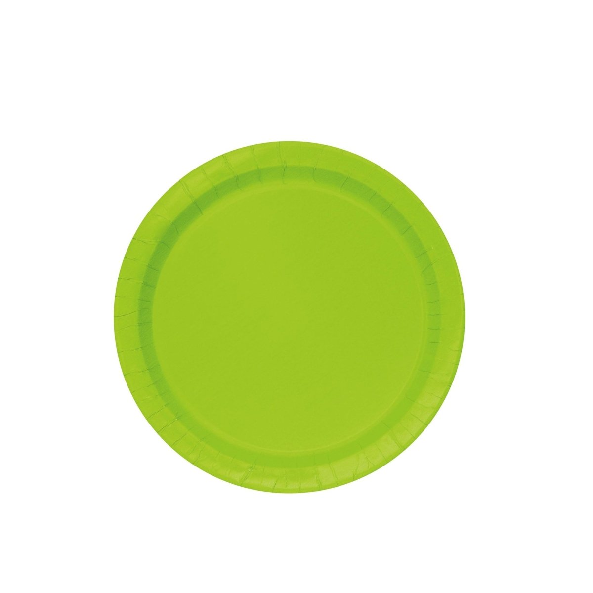 Neon Green Small Round Dessert Plastic Plates | Party Expert