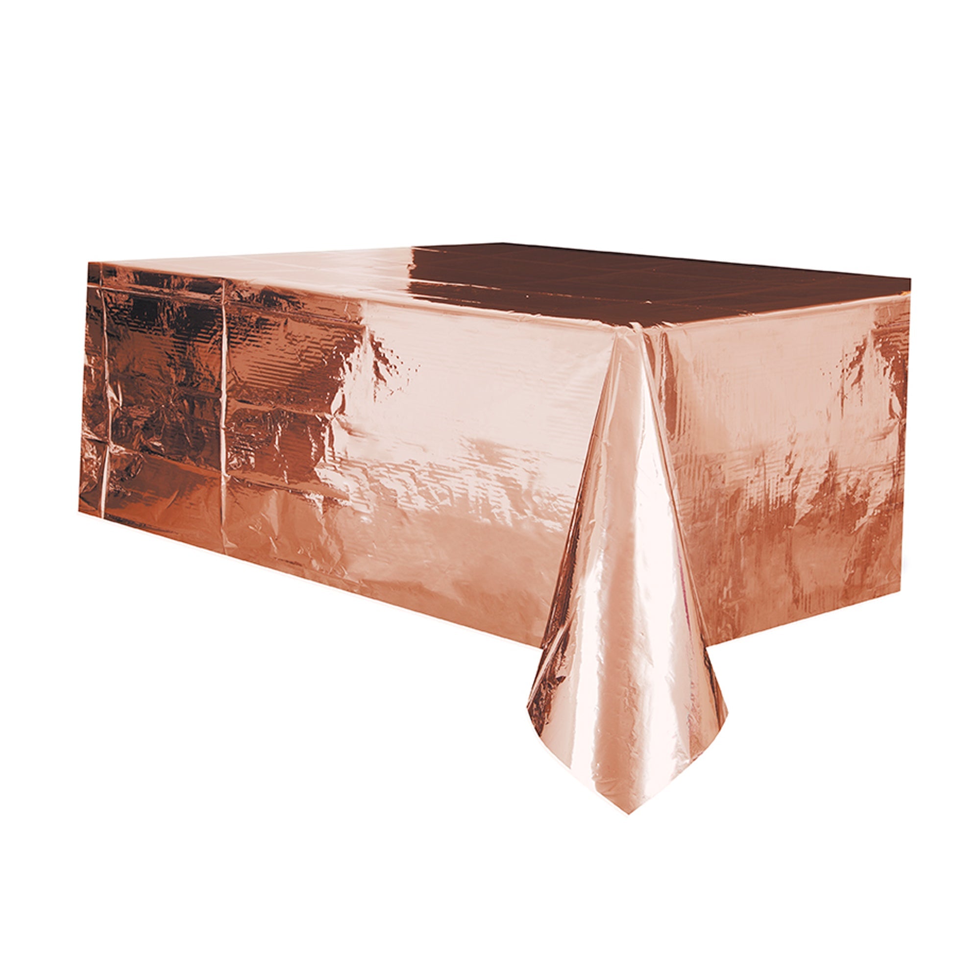 Rose Gold Rectangular Plastic Table Cover | Party Expert