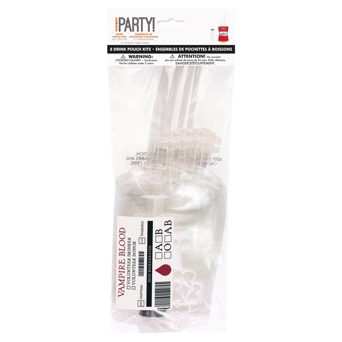 Blood Bag Drink Kit | Party Expert