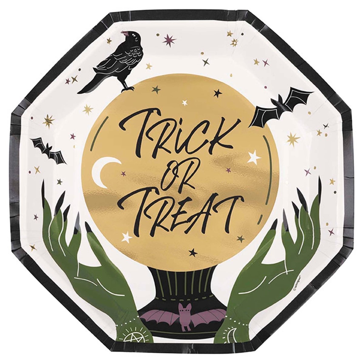 Celestial Halloween Large Octagon Shaped Lunch Plates | Party Expert