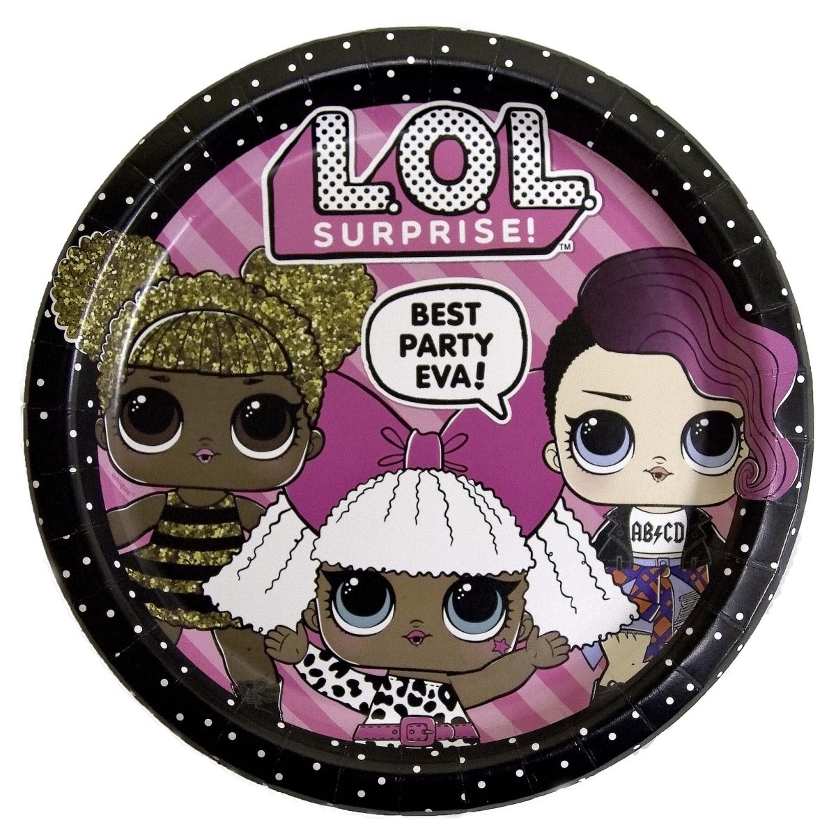 LOL Surprise Birthday Large Round Lunch Paper Plates | Party Supplies ...