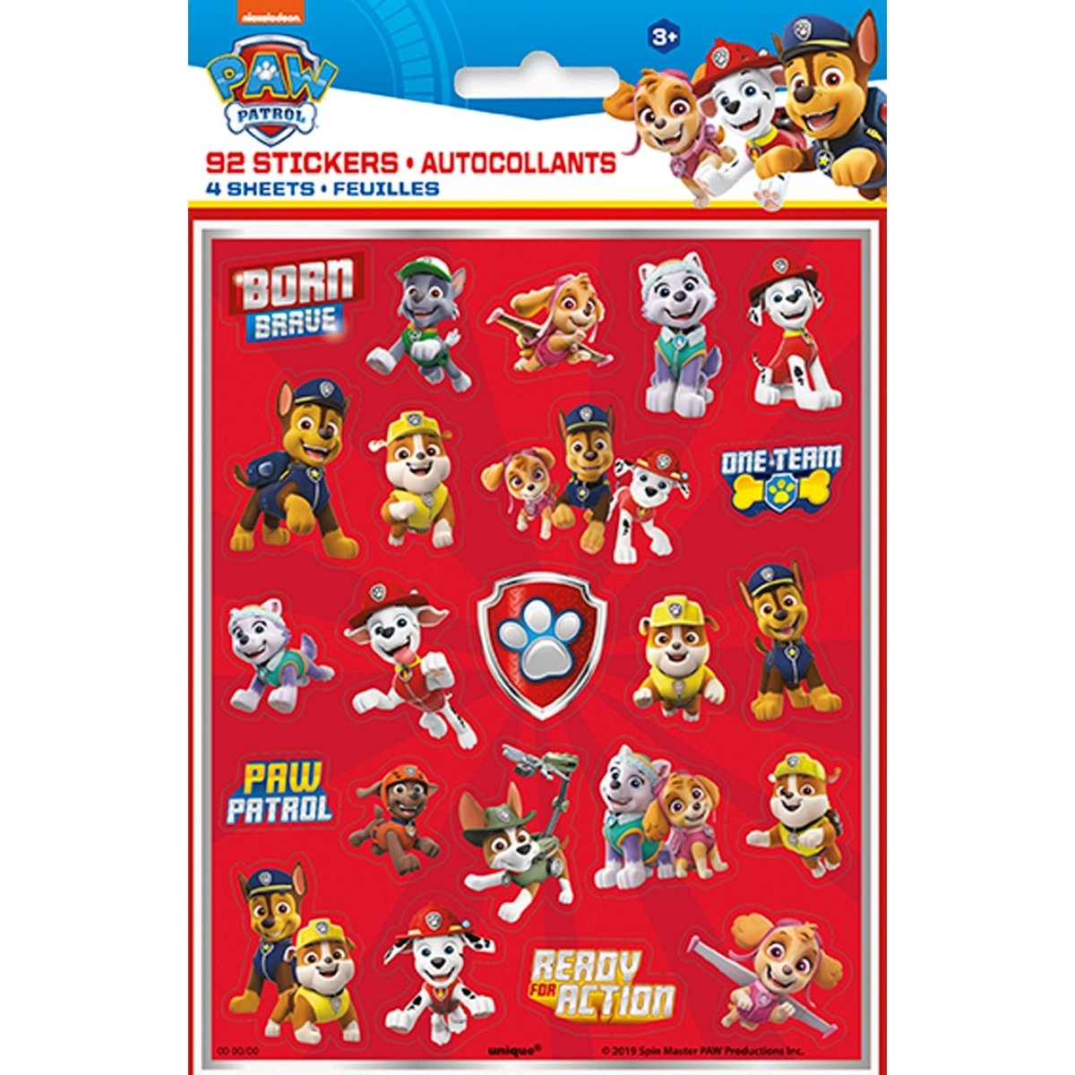 Paw Patrol Birthday Sticker Sheets | Party Expert