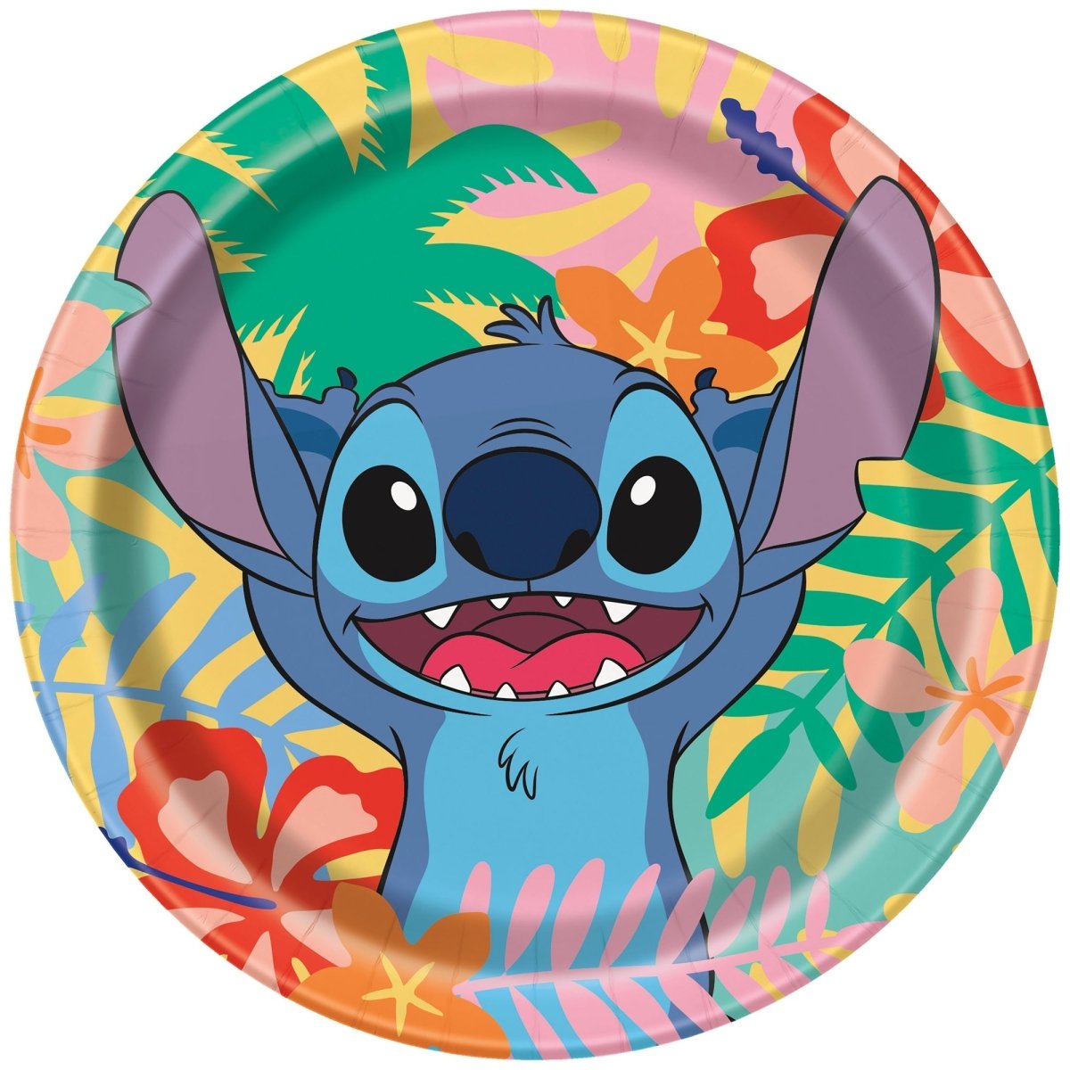 Stitch Small Round Dessert Paper Plates, Disney, 9 Inches | Party Expert