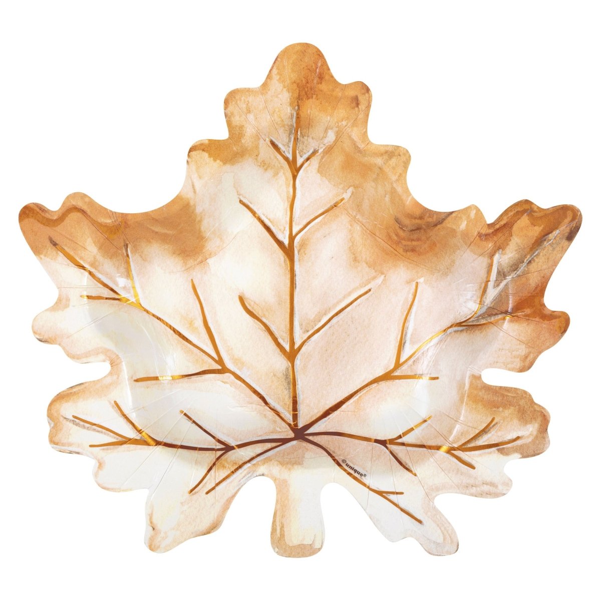 Thankful Harvest Small Leaf Shaped Dessert Paper Plates | Party Expert