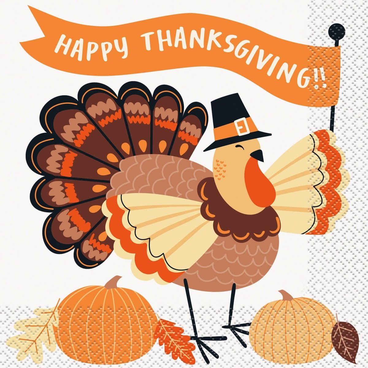 Turkey Day Large Lunch Napkins | Party Expert