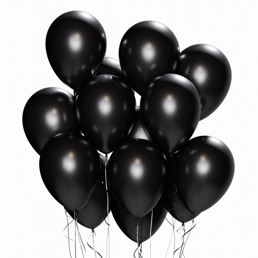 Black Latex Balloon 12 Inches, 72 Count | Party Expert