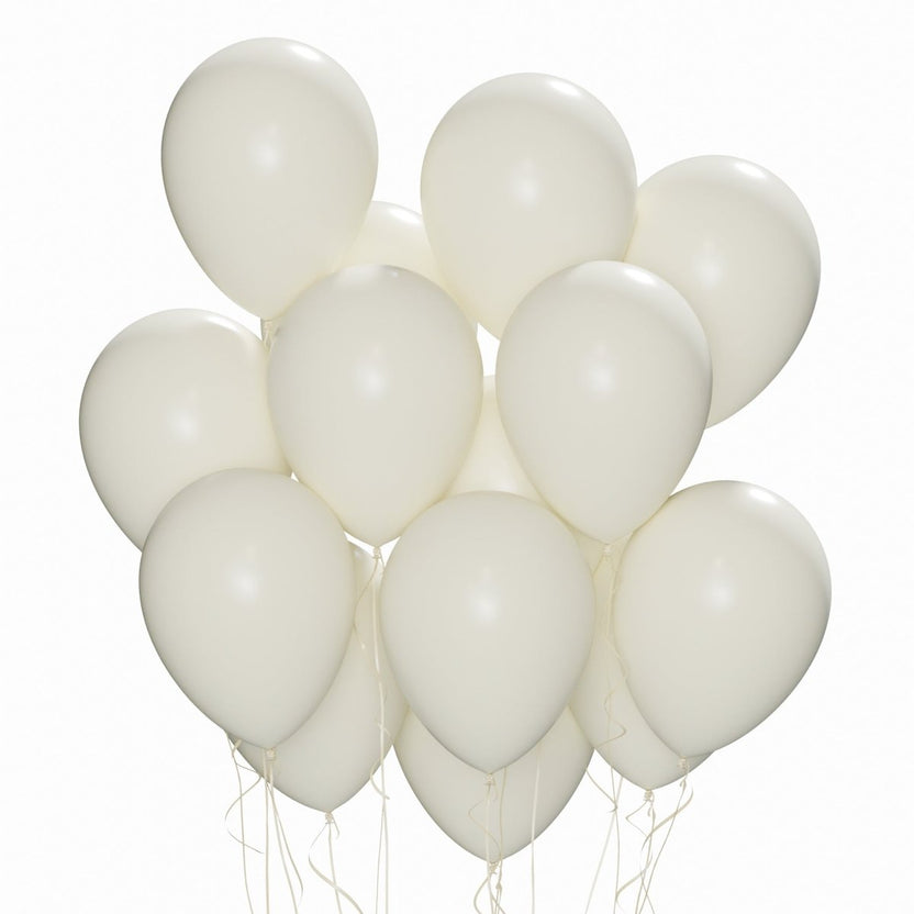 Ivory Latex Balloons, 12 Inches, 15 Count | Party Expert