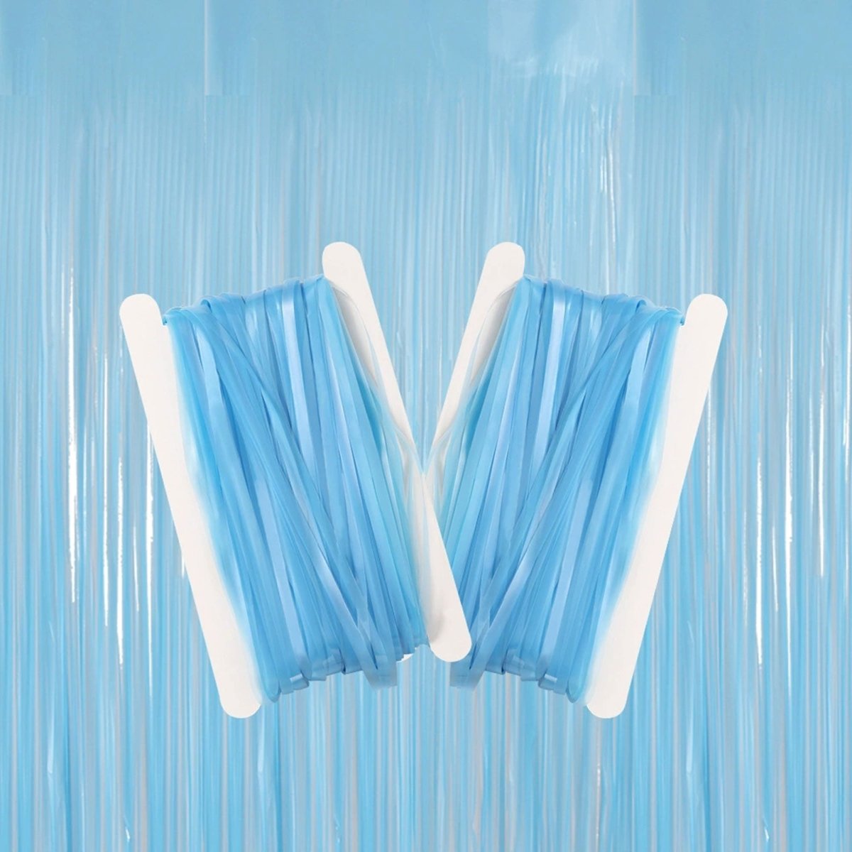 Neon Blue Fringe Curtain | Party Expert