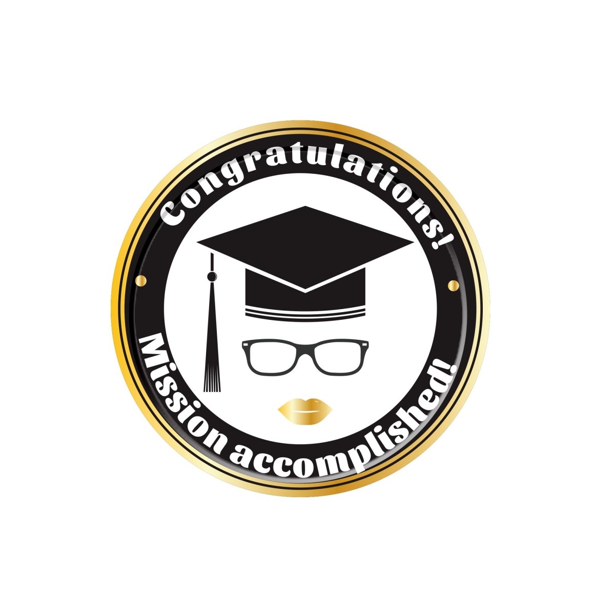 Graduation Small Round Dessert Paper Plates, English | Party Expert