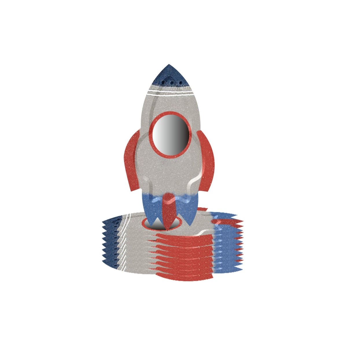 Rocket Blast Birthday Small Dessert Paper Plates | Party Expert