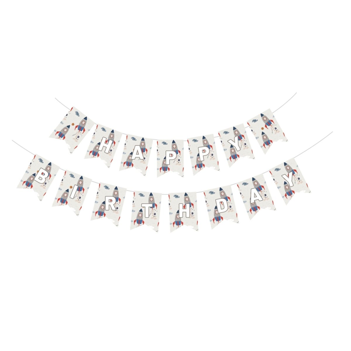 Rocket Blast Happy Birthday Paper Banner, 118 Inches | Party Expert