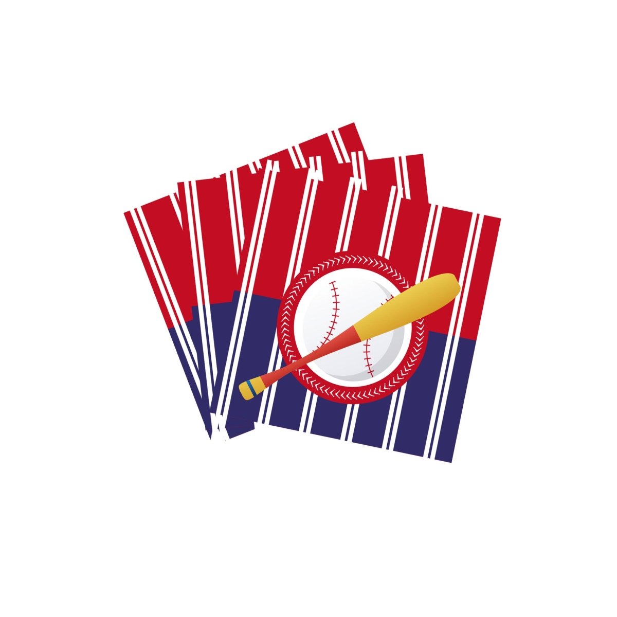 Baseball Large Lunch Napkins, 16 Count | Party Expert