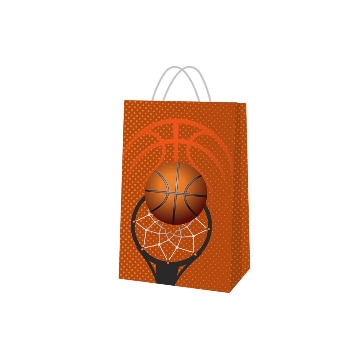 Basketball Surprise Paper Bags, 6 Count | Party Expert