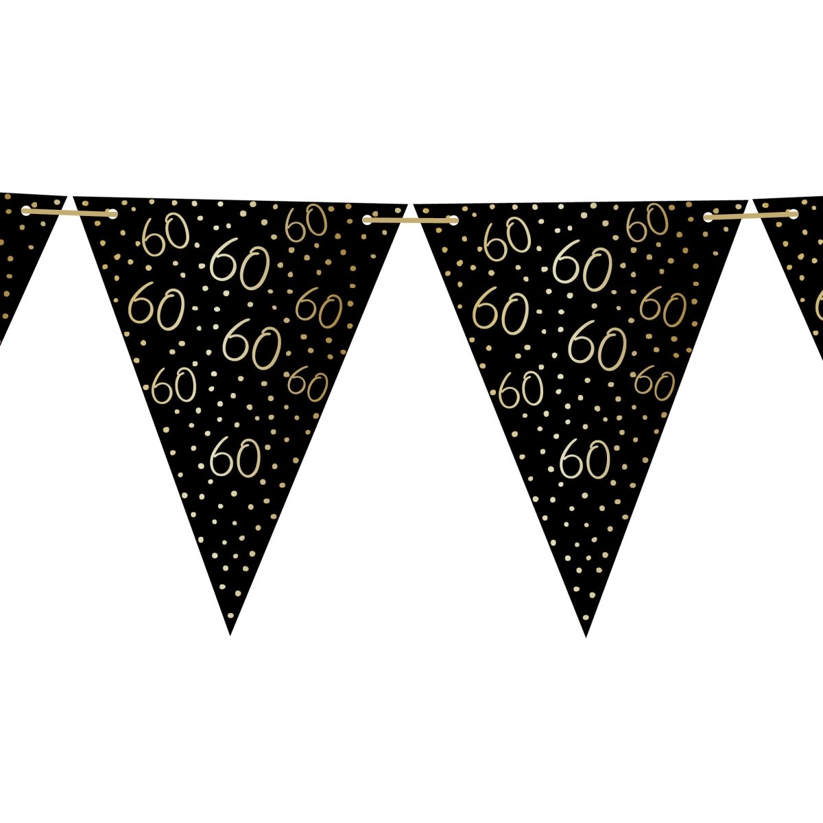 Golden Celebration 60th Birthday Pennant Banner | Party Expert