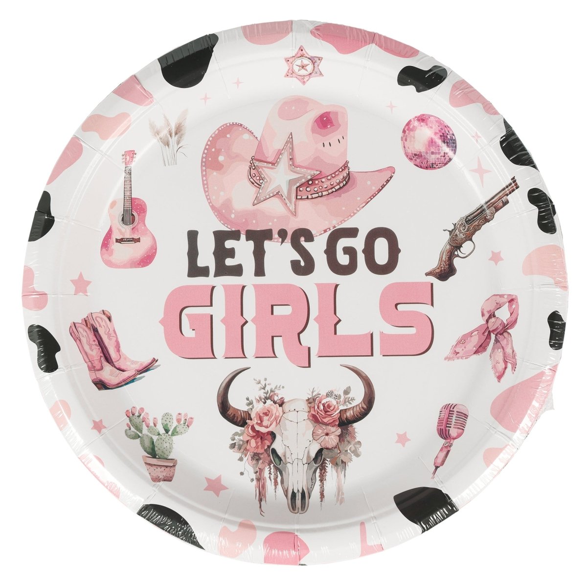 Cowgirl Large Round Lunch Paper Plates, 9 Inches | Party Expert