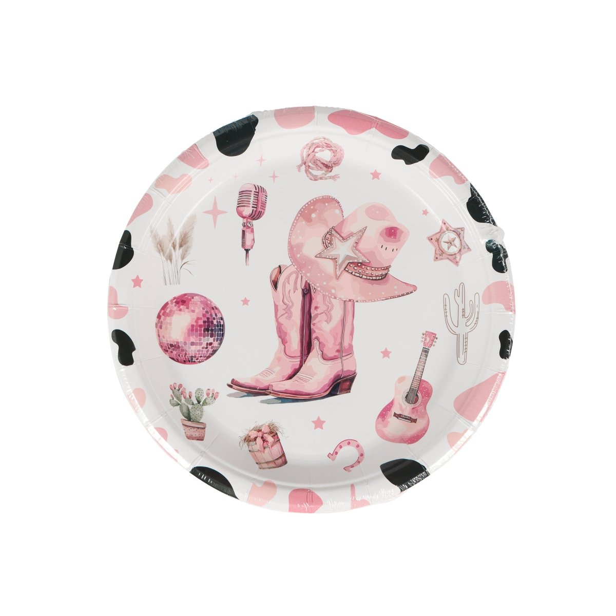 Cowgirl Small Round Dessert Paper Plates, 7 Inches | Party Expert