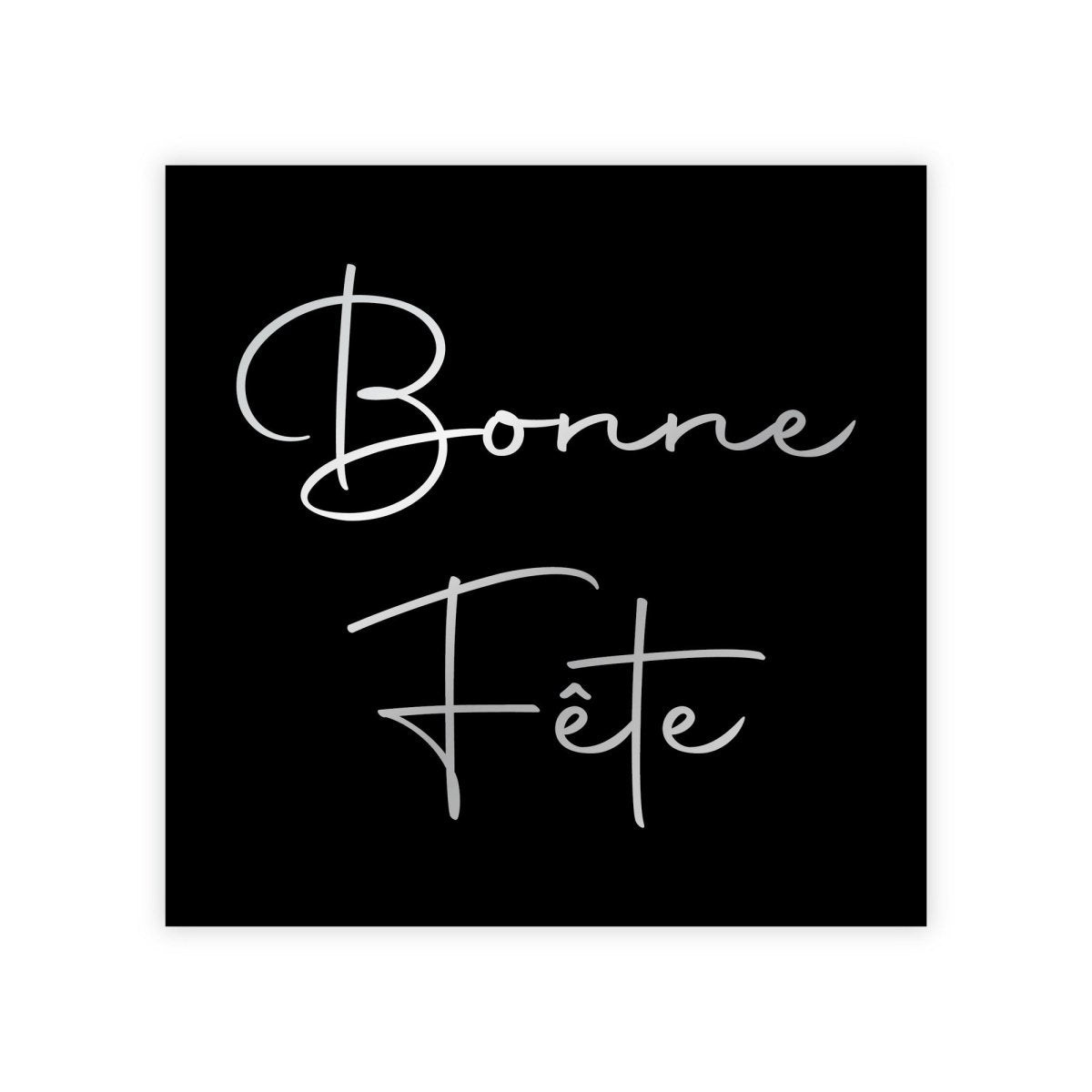 Silver Celebration Bonne Fête Large Lunch Napkins | Party Expert