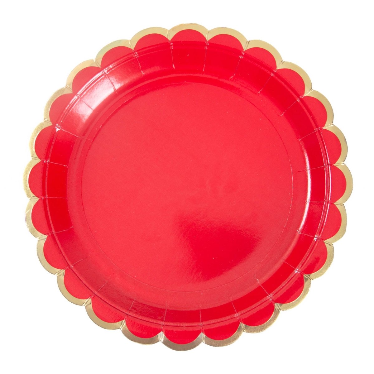 Apple Red Flower Edge Large Lunch Paper Plates, 9 Inches | Party ...