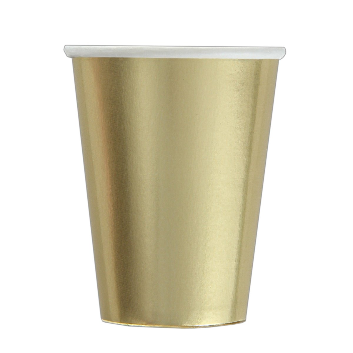 Chrome Gold Paper Cups, 9 oz, 8 Count | Party Supplies – Party Expert