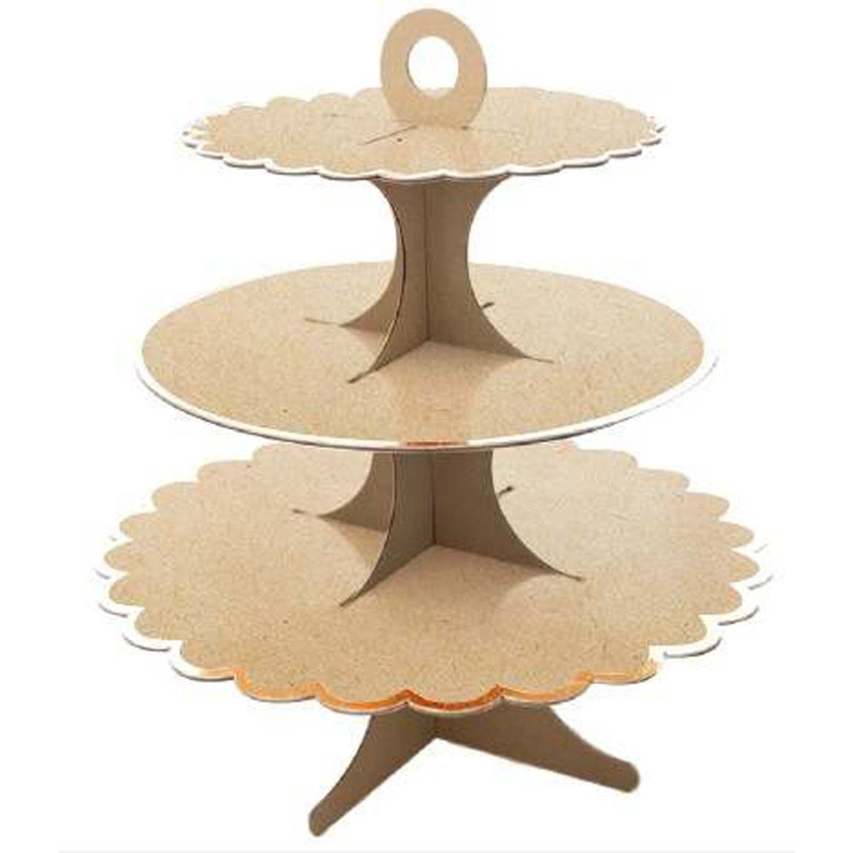 Cupcake Stand 3 Tiers, Kraft Paper - Party Expert