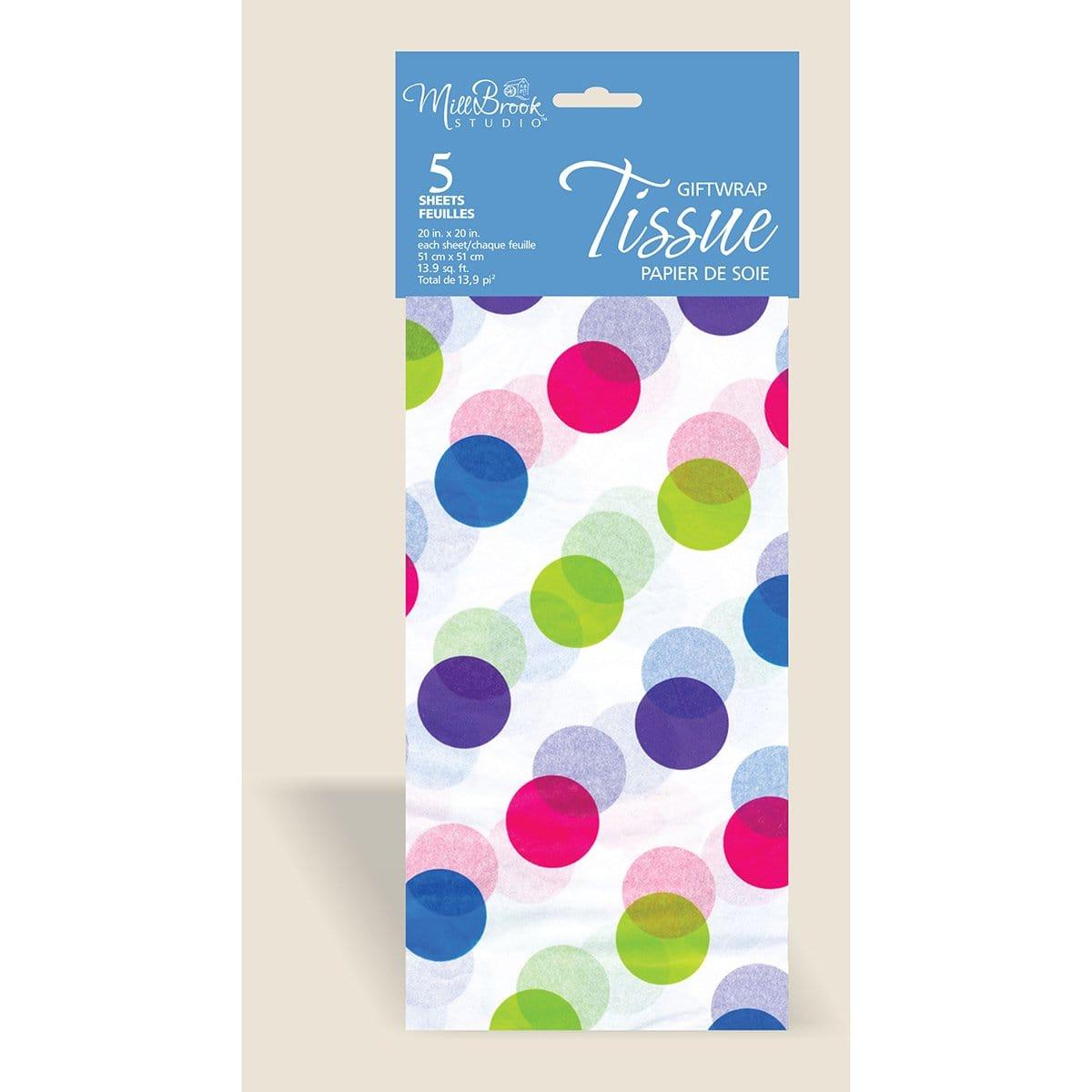 Premium Printed Tissue Paper - Color Dots, 5 Count – Party Expert