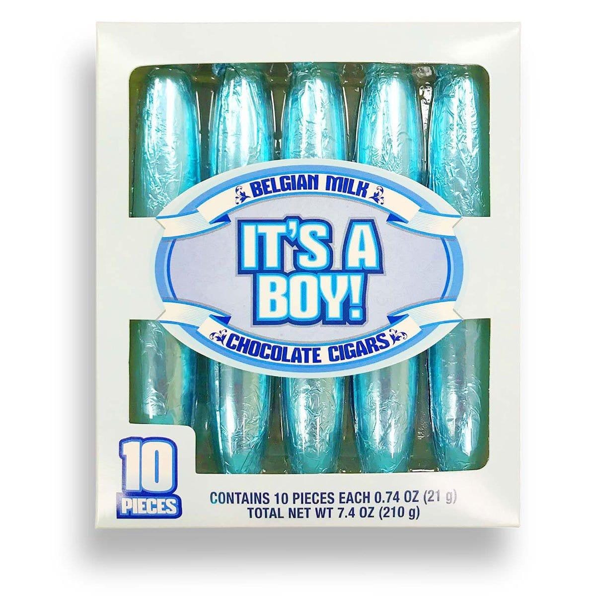 Boy Belgian Milk Chocolate Cigar, 10 Count | Party Expert