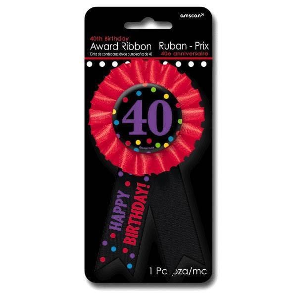Award Ribbon 40 th 5.5 in. – Party Expert
