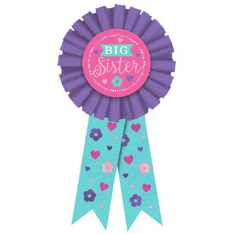 Baby Shower Big Sister Award Ribbon | Party Expert