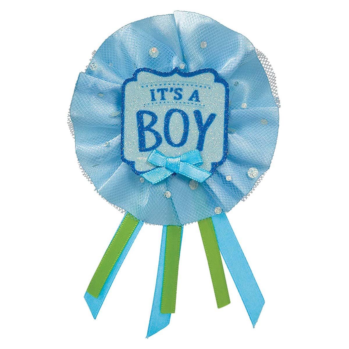 Baby Shower Blue It's a Boy Award Ribbon – Party Expert