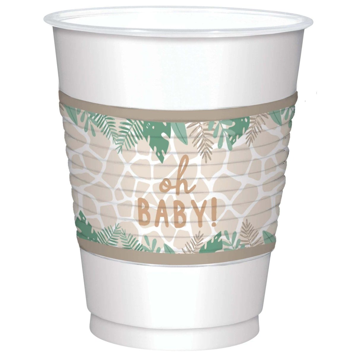 Verres en plastique de douce jungle, 16 oz, 25 unités | Party Expert