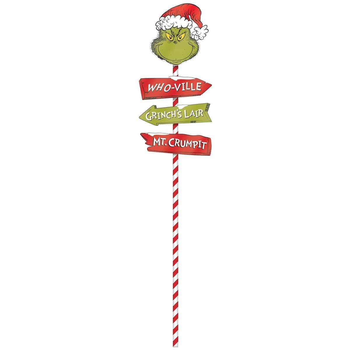 The Grinch Directional Yard Stake | Party Expert