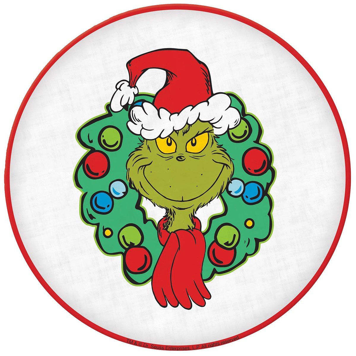 The Grinch Round Plastic Platter, 14 Inches – Party Expert