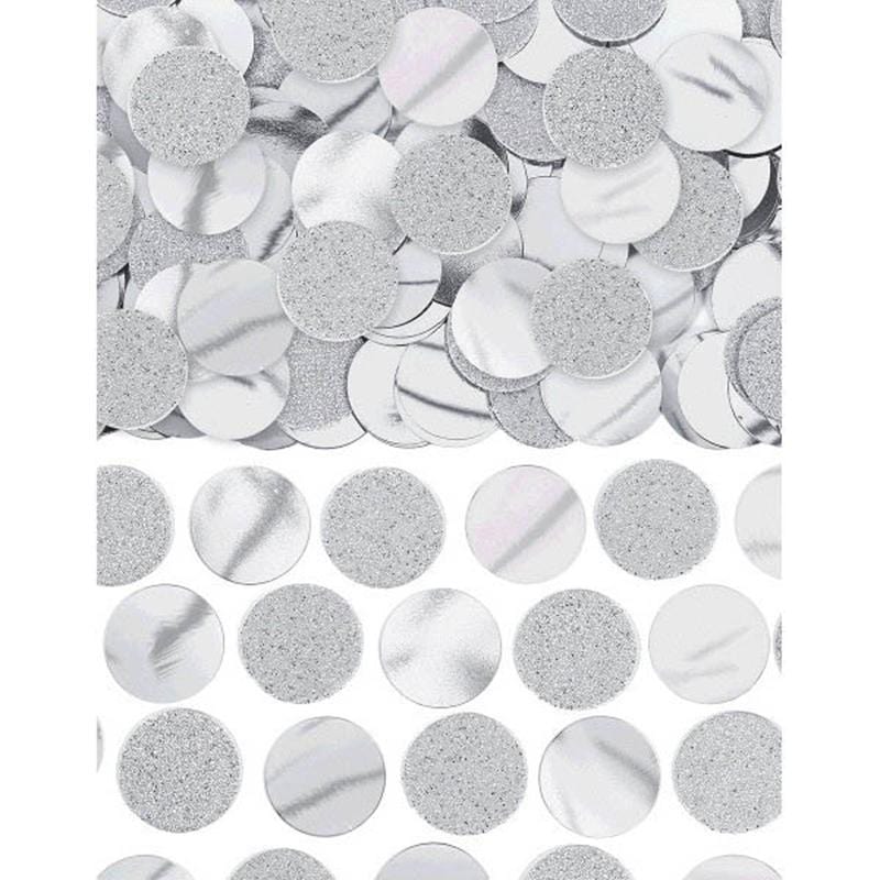 Glitter Foil Circle Confetti 2.25 Oz - Silver – Party Expert