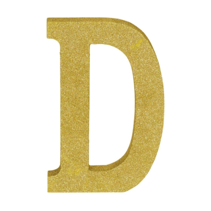 Gold Glitter Letter - D – Party Expert