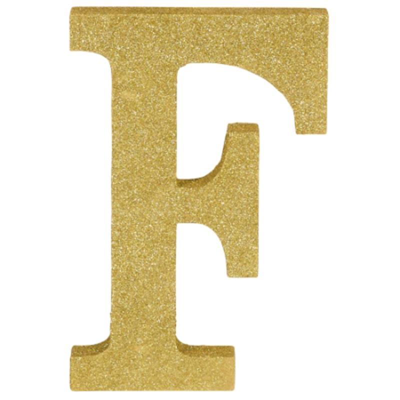 Gold Glitter Letter - F – Party Expert
