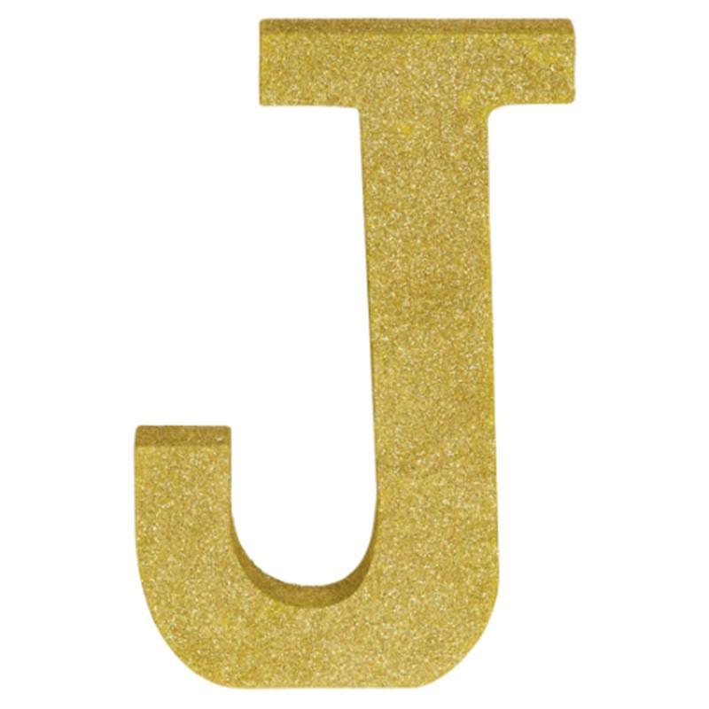 Gold Glitter Letter - J – Party Expert