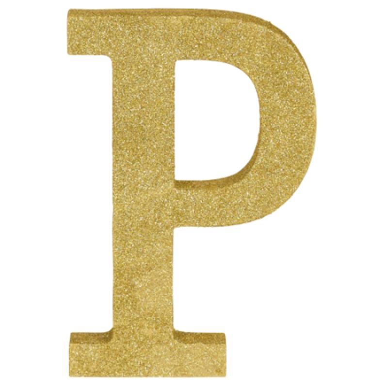 Gold Glitter Letter - P – Party Expert