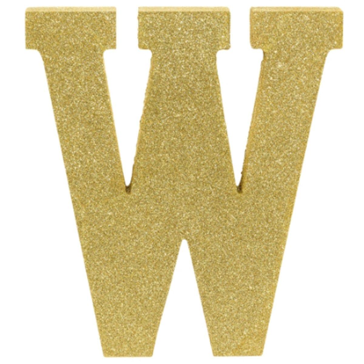 Gold Glitter Letter - W – Party Expert