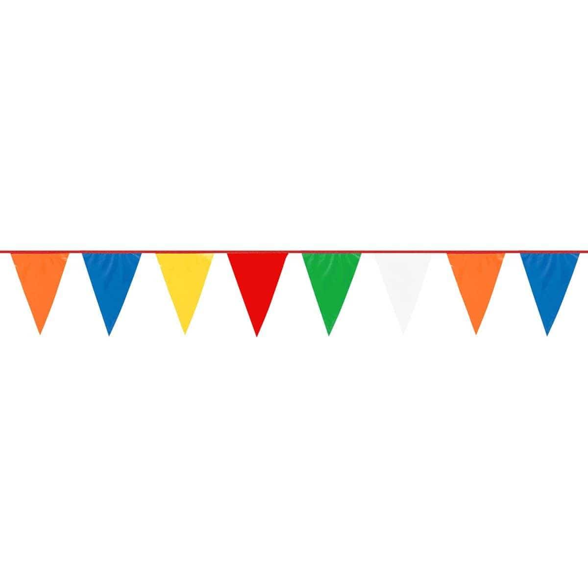 Multicolor Outdoor Pennant Banners 120 Ft. X 18 In. – Party Expert