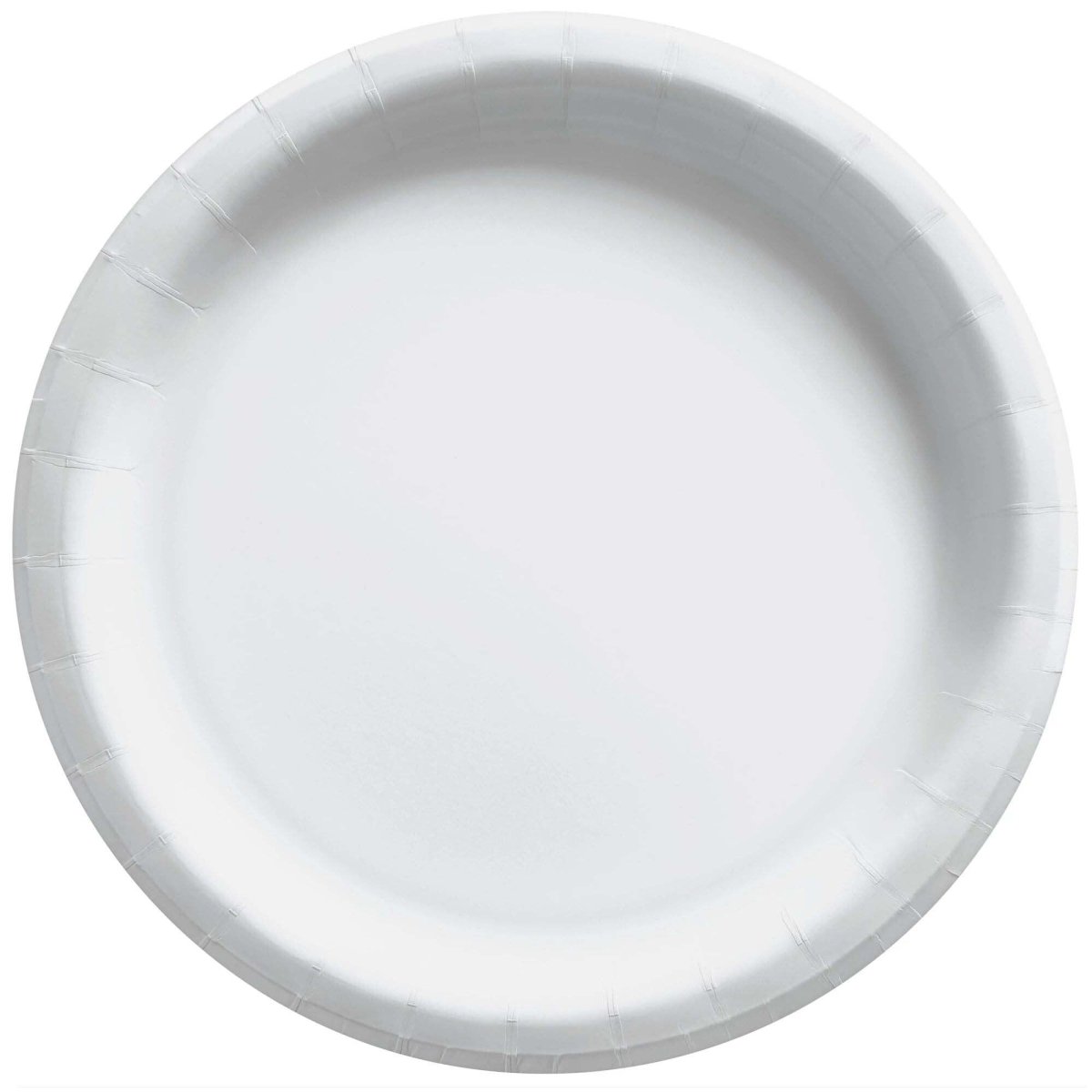 Frosty White Round Paper Plates, 7 Inches, 20 Count | Party Expert