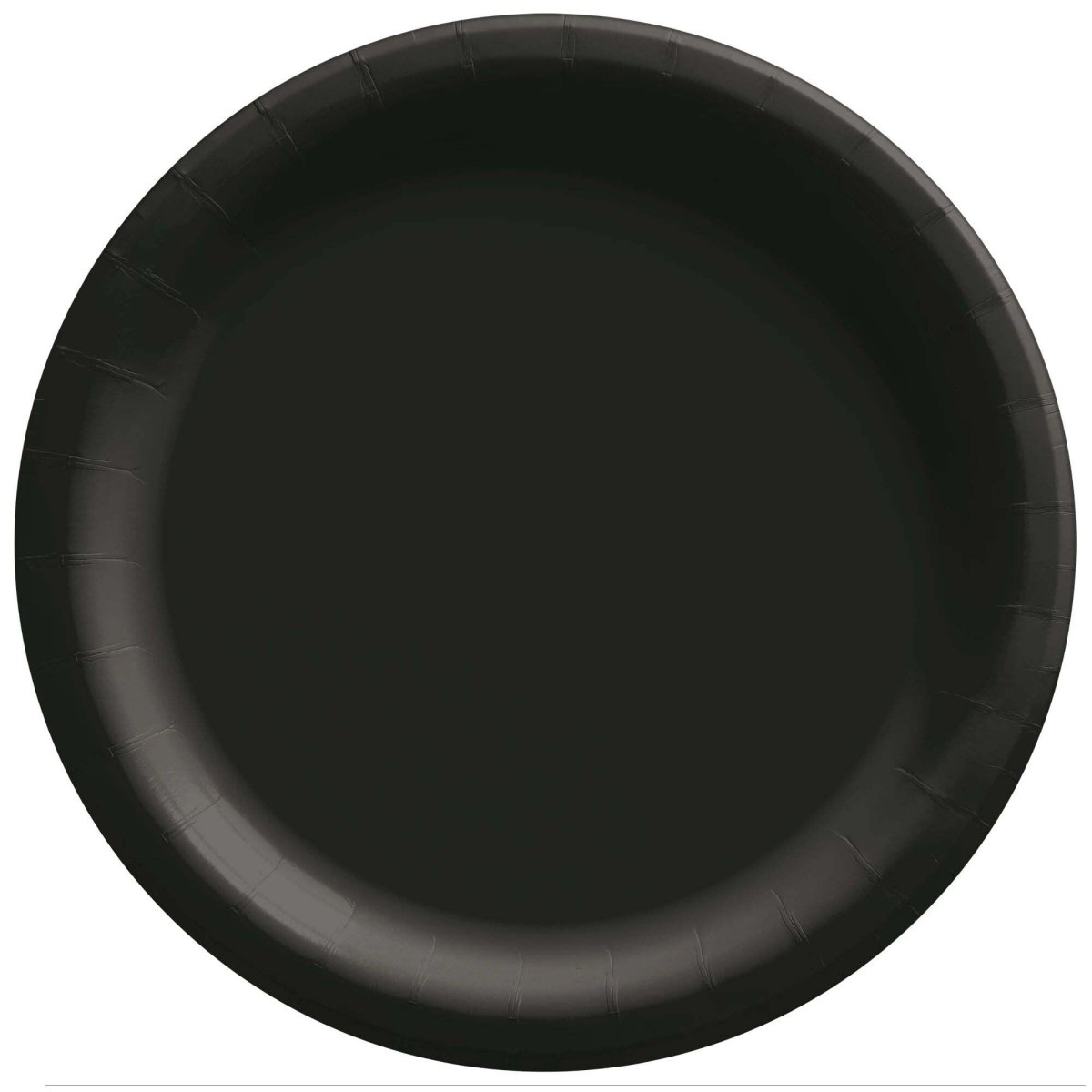 Jet Black Round Paper Plates, 7 Inches, 20 Count | Party Expert