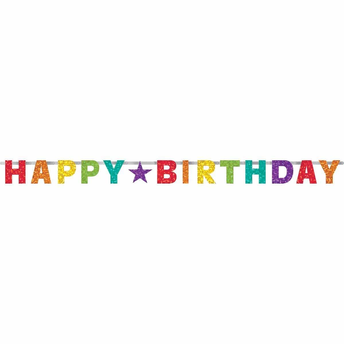 Rainbow "Happy Birthday" banner | Party Expert