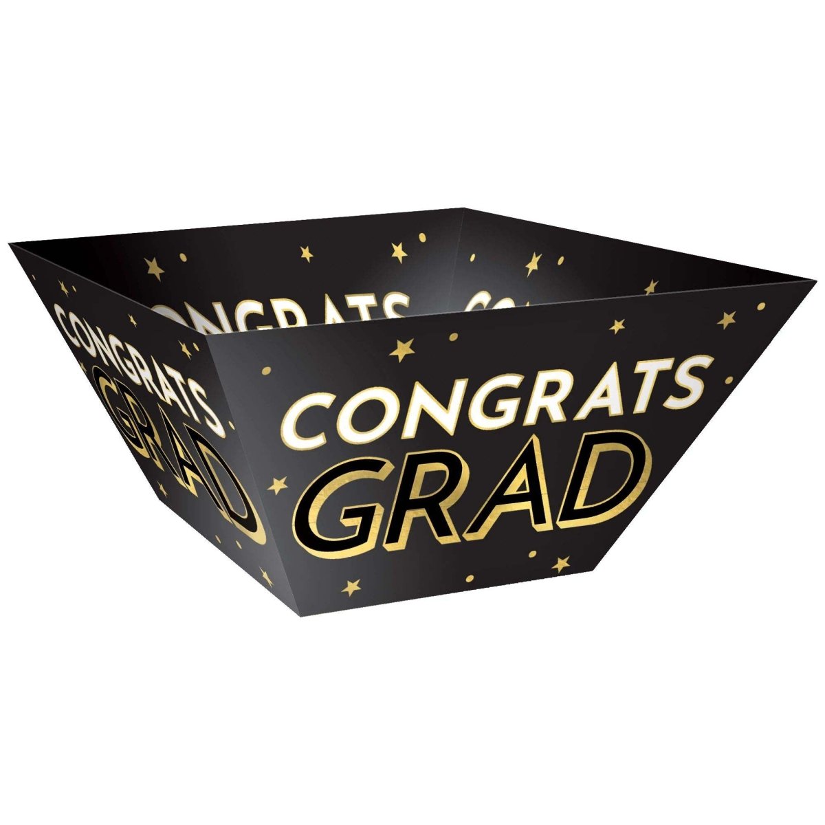 Congrats Grad Paper Bowls, 12 x 12 Inches, 3 Count | Party Expert