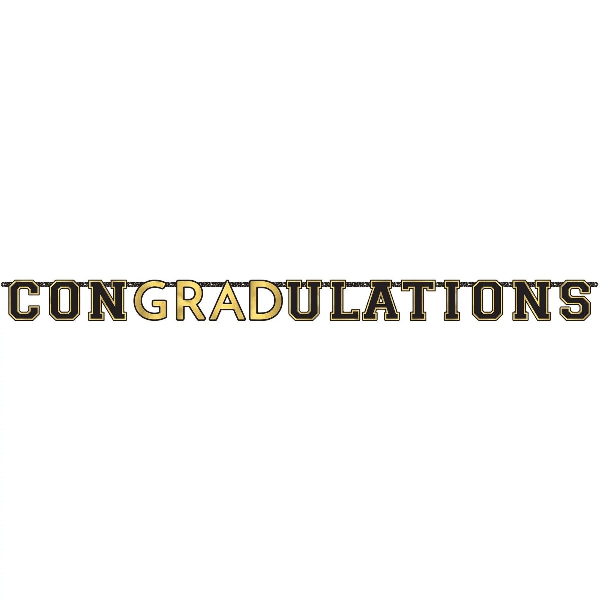 ConGradulation Letter Banner, 130 x 9 Inches, 1 Count | Party Expert