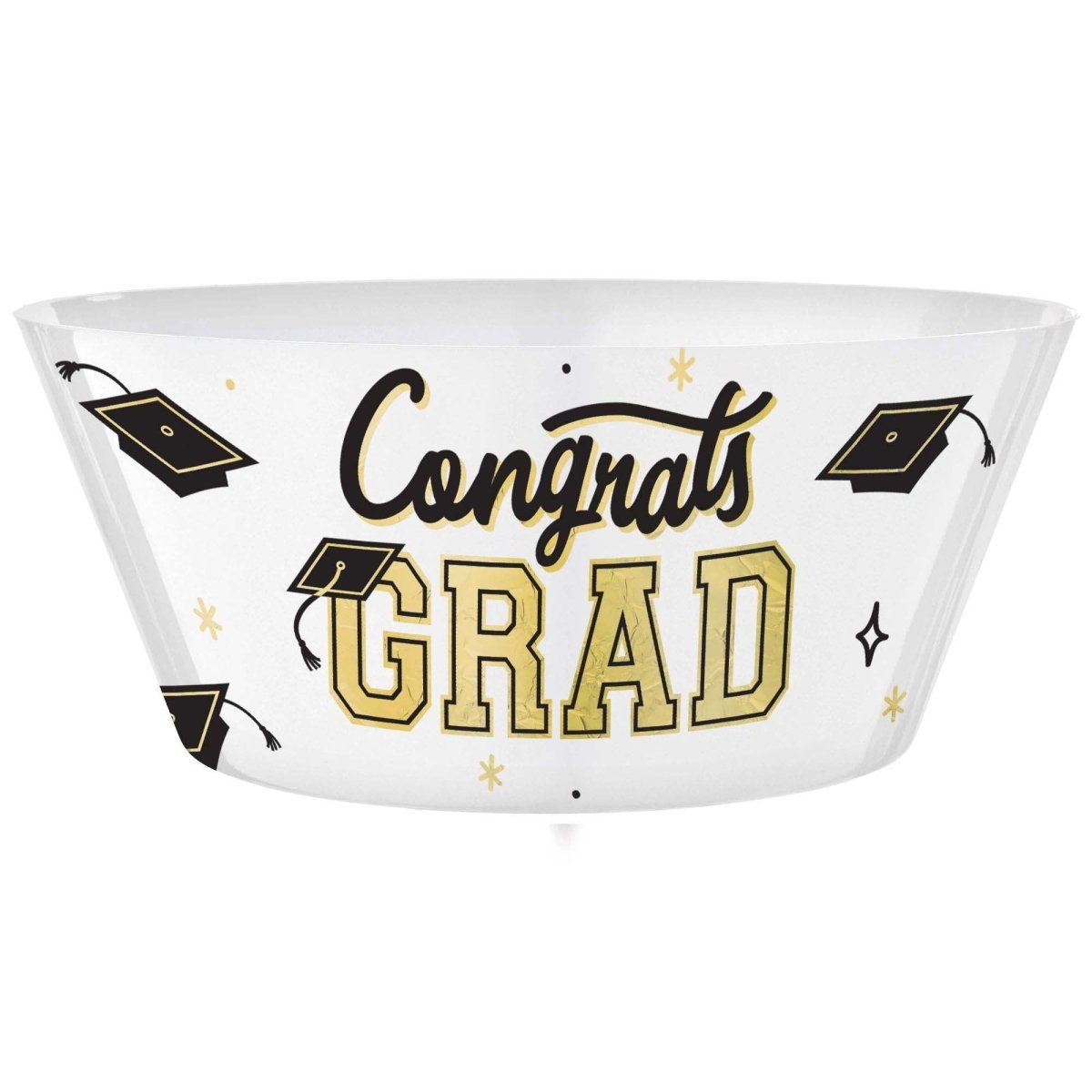 Graduation Plastic Serving Bowl, 120 Oz, 1 Count | Party Expert