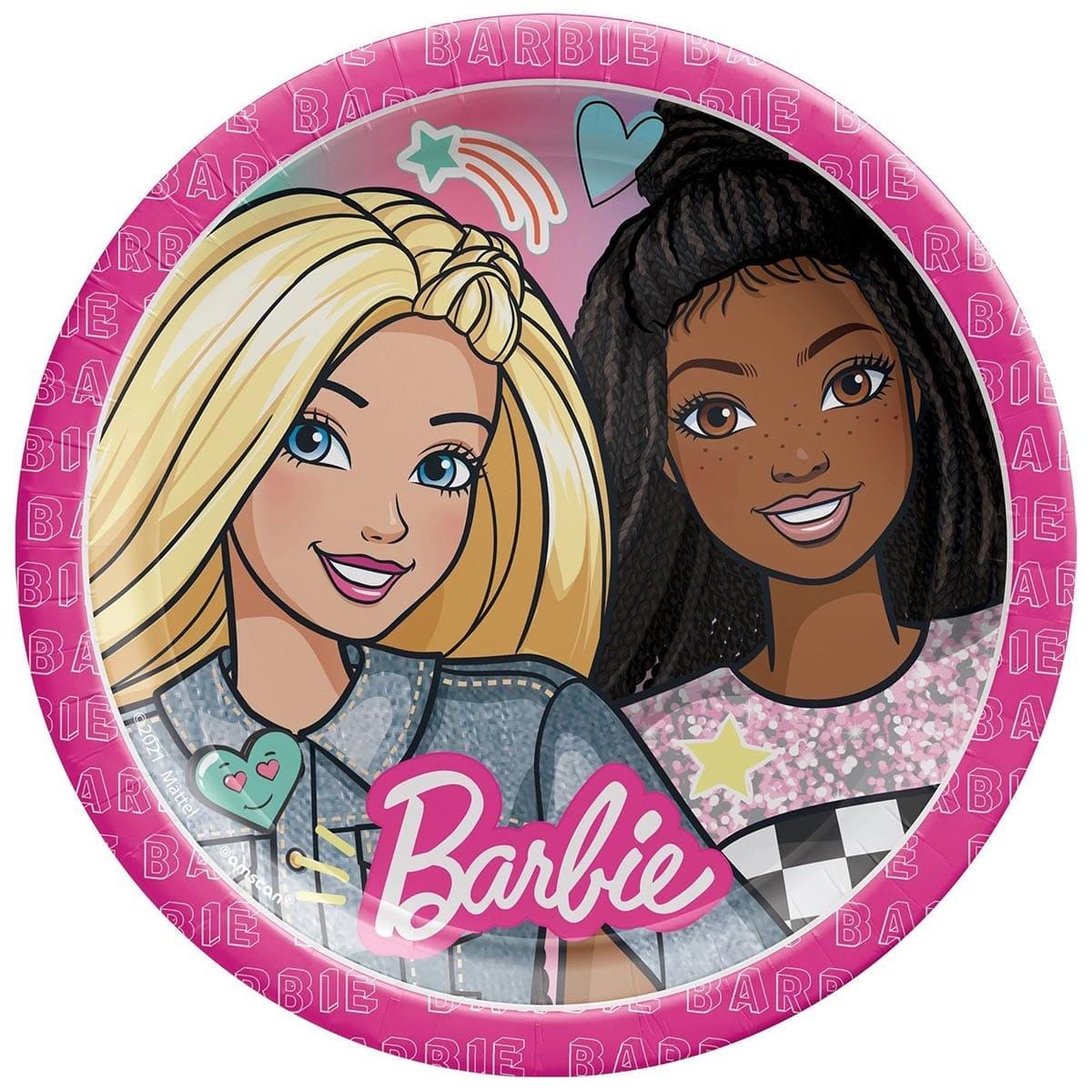 Barbie Dinner Paper Plates, 9 in - Party Supplies – Party Expert