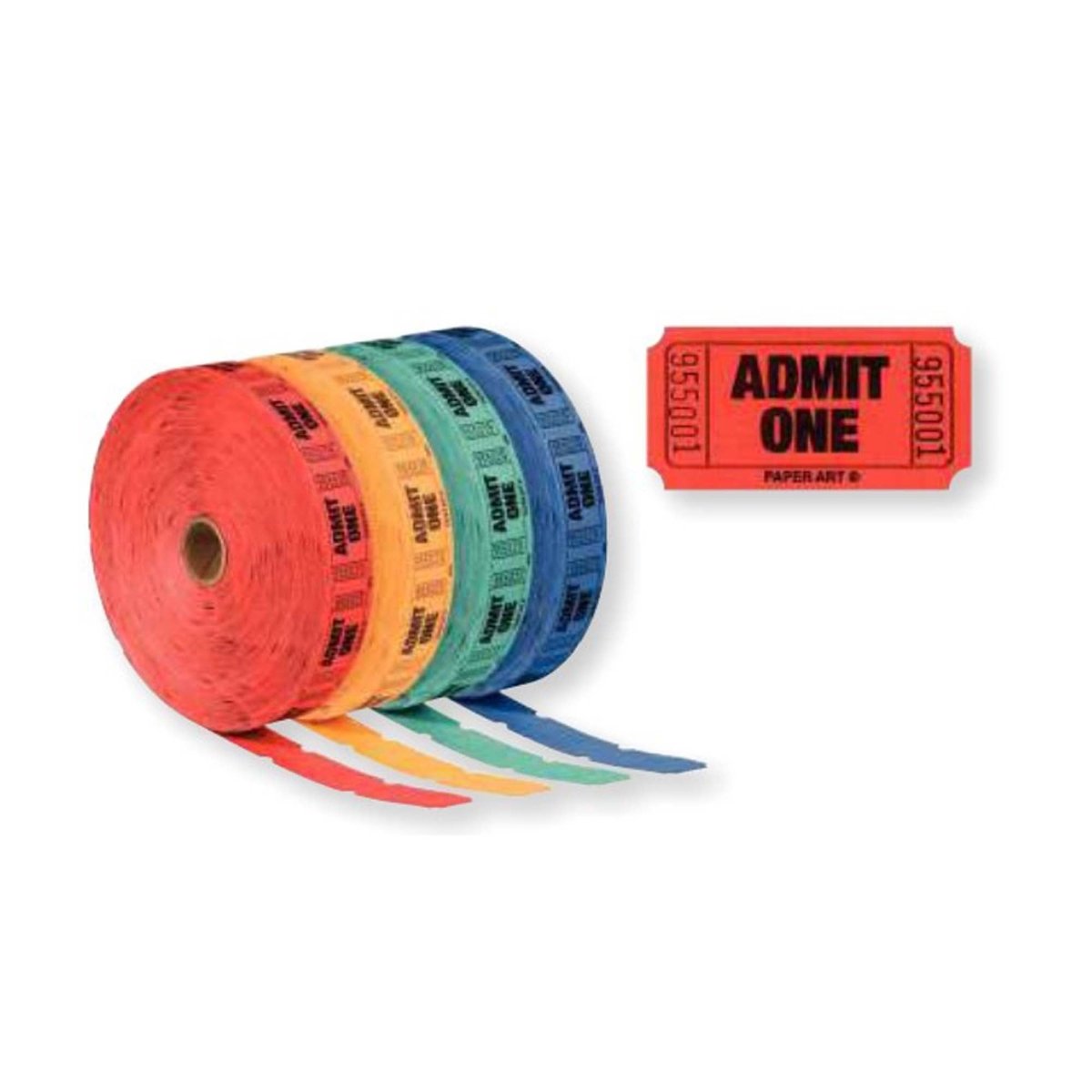 Single Ticket Roll, Assortment, 200 Count | Party Expert