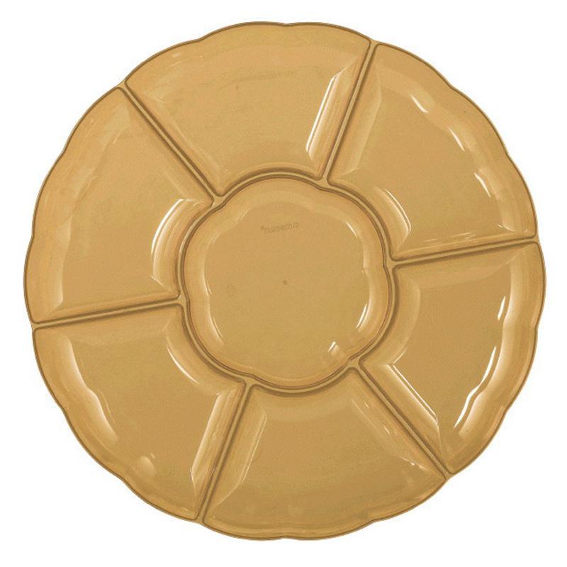 Plastic Compartment Tray - Gold – Party Expert