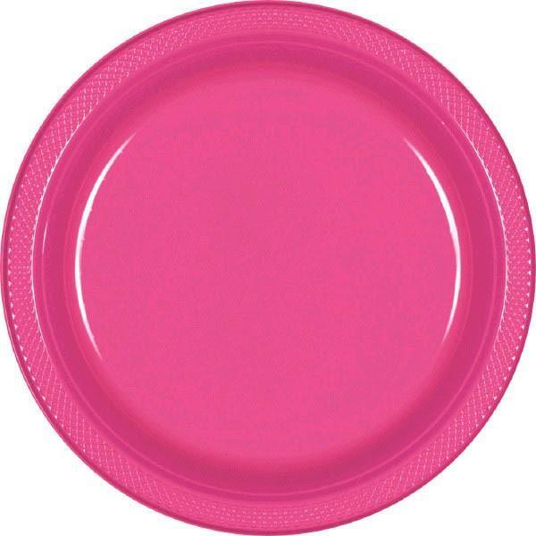 Plastic Plates 7 In. - Bright Pink 20/pkg. – Party Expert