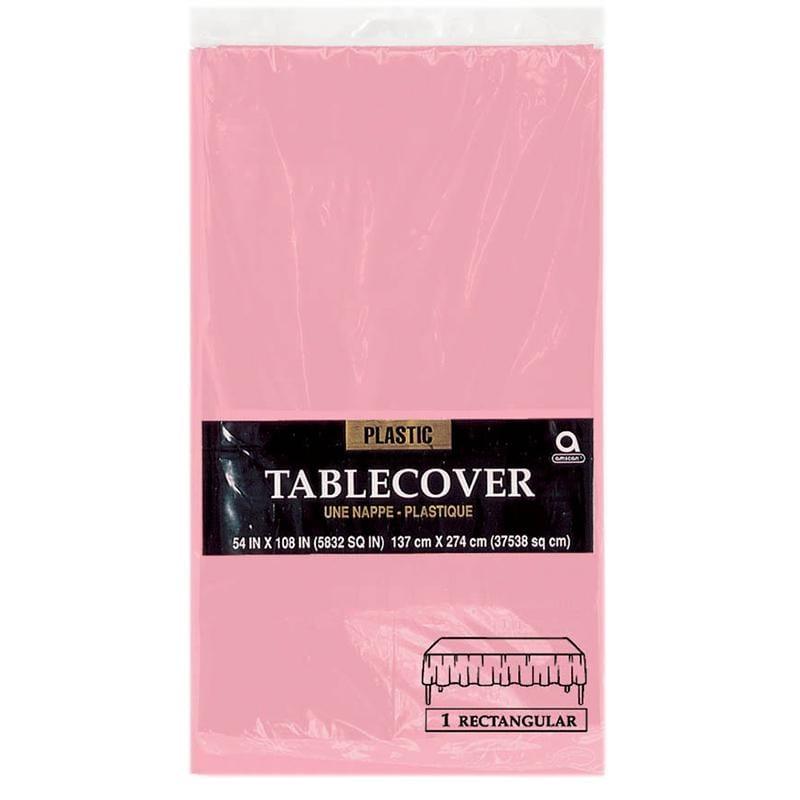 Plastic Tablecover - New Pink 54 x 108 in. | Party Expert